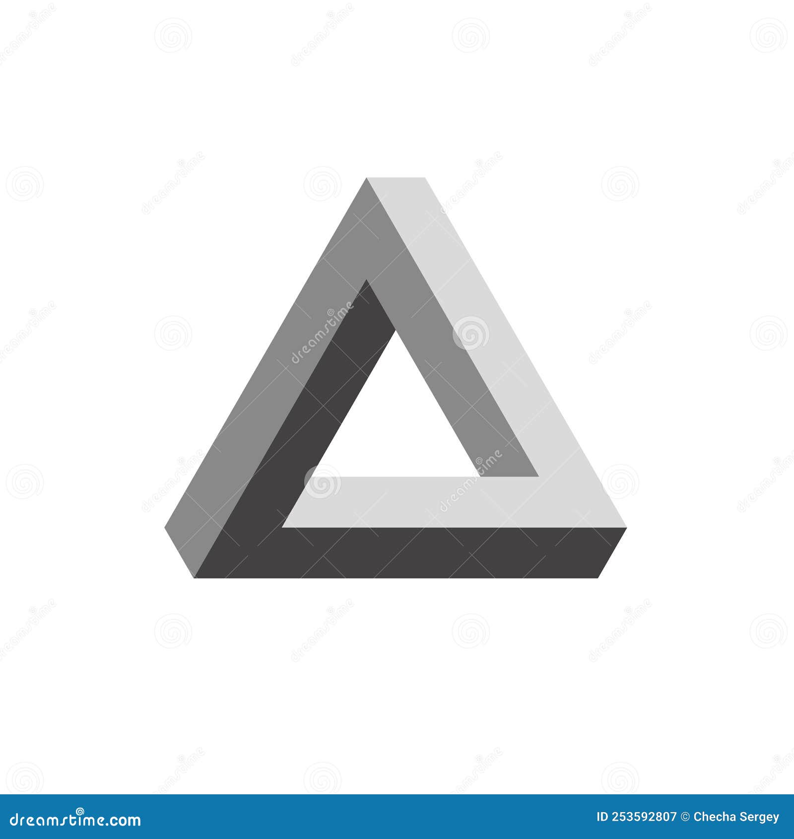 Triangle Figure, Optical Illusion. Symbol of a Mental Task or Rebus ...