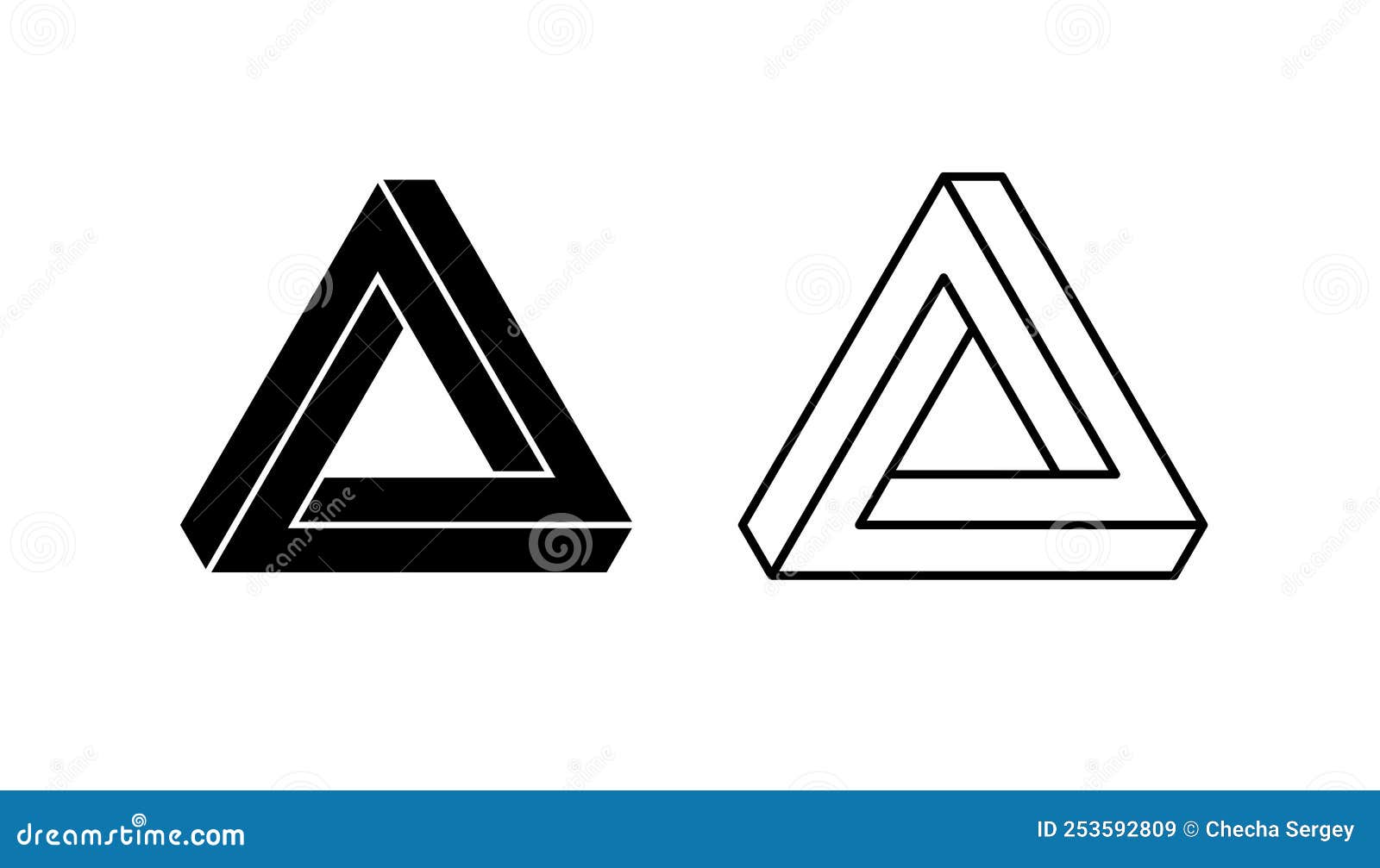 Triangle Figure, Optical Illusion. Symbol of a Mental Task or Rebus ...