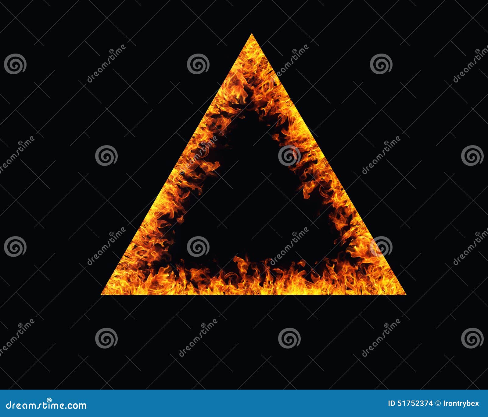 Red Triangle Fire Flame Logo Design Vector Illustration | CartoonDealer ...