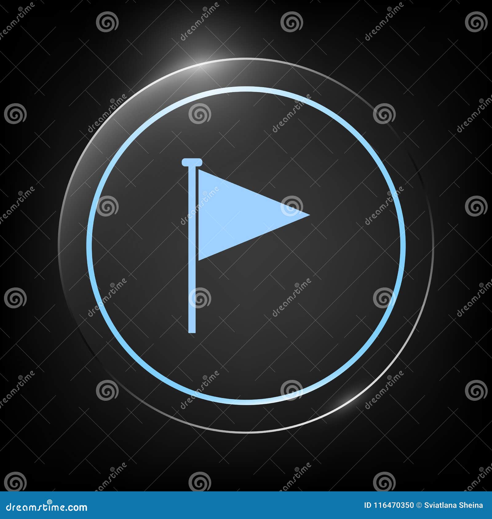 Triangle flag icon stock vector. Illustration of banner - 116470350