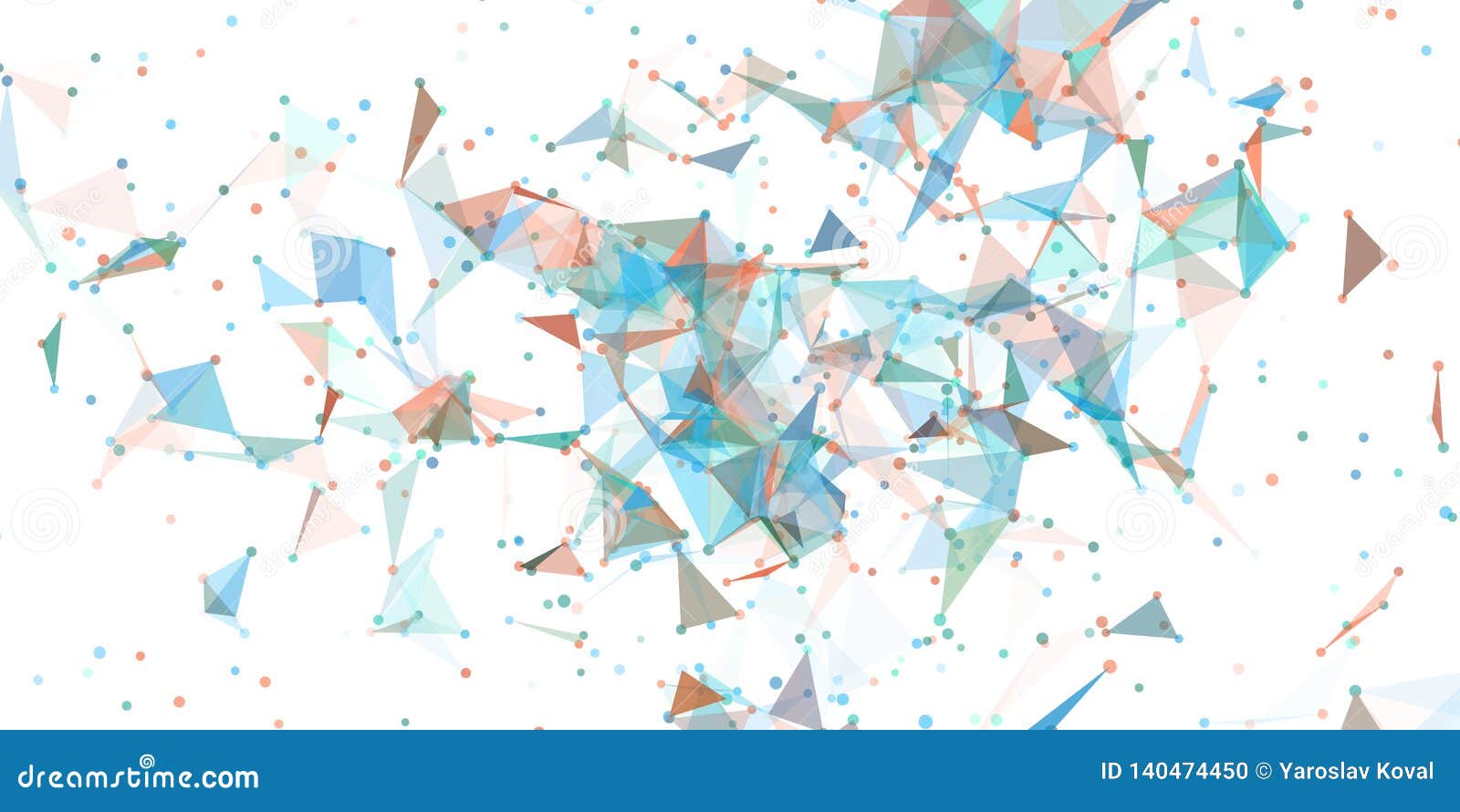 Triangle Flow Dots Lines Explosion Shards of Glass Stock Illustration ...