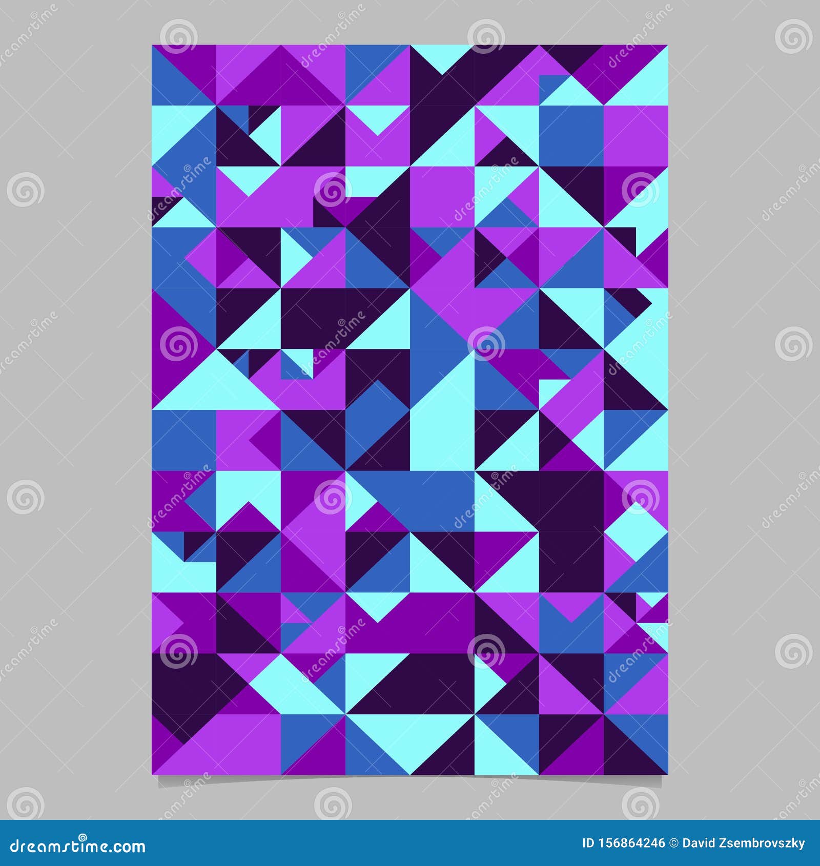 Triangle Flyer Template - Abstract Polygonal Vector Brochure Stock ...