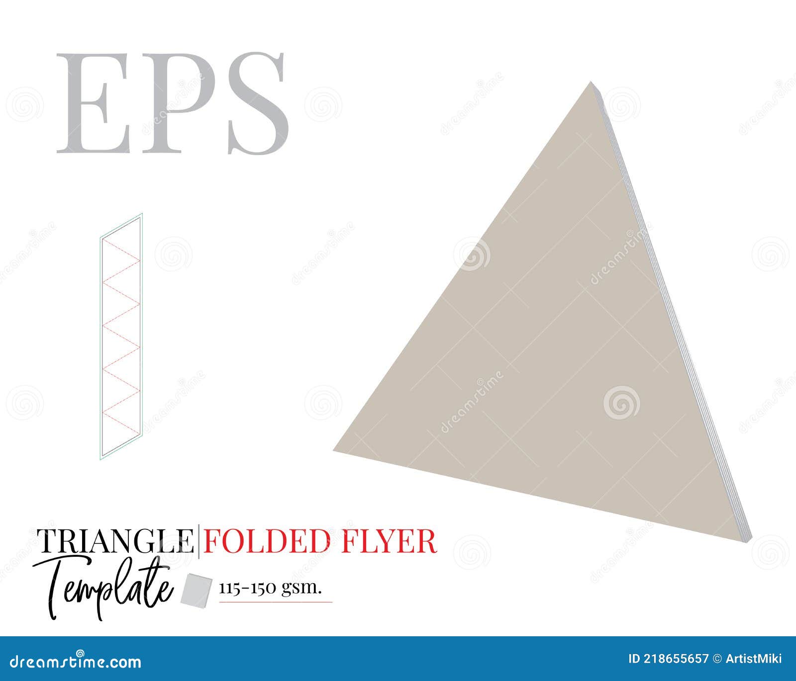 Triangle Flyer Template, Vector with Die-cut, Laser-cut Layers Stock ...