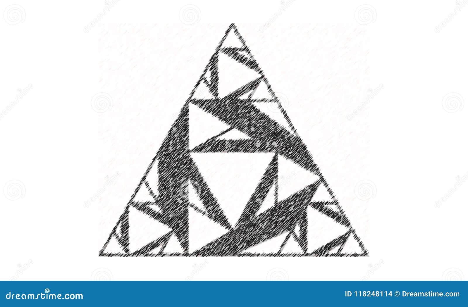 Triangle Form Made of Smaller Triangles Stock Illustration ...