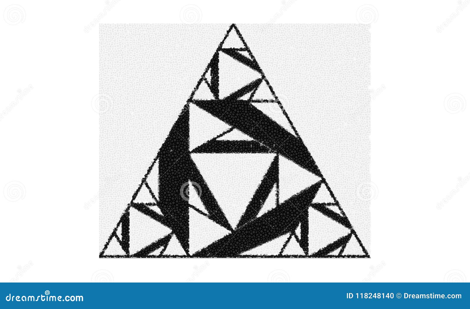 Triangle Form Made of Smaller Triangles Stock Illustration ...