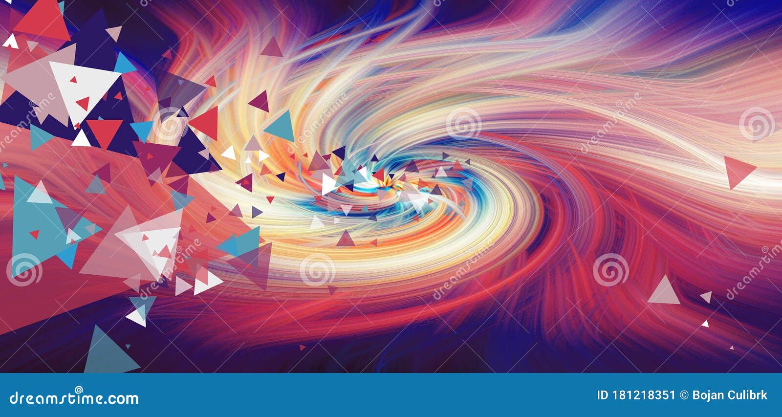 Triangle Formation. Abstract Digital Illustration Art. Triangular ...