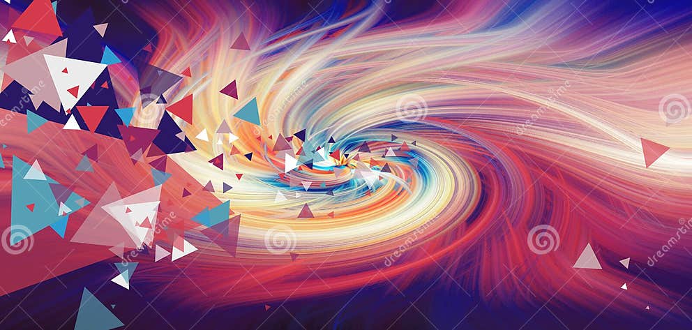 Triangle Formation. Abstract Digital Illustration Art. Triangular ...