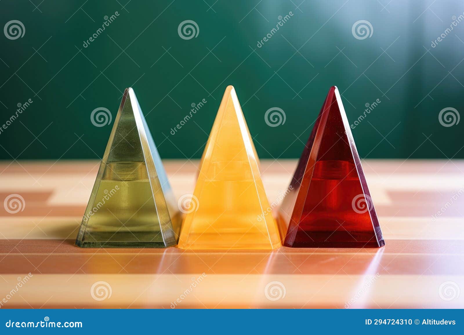 Triangle Formed by Three Chess Pieces on a Game Board Stock Photo ...