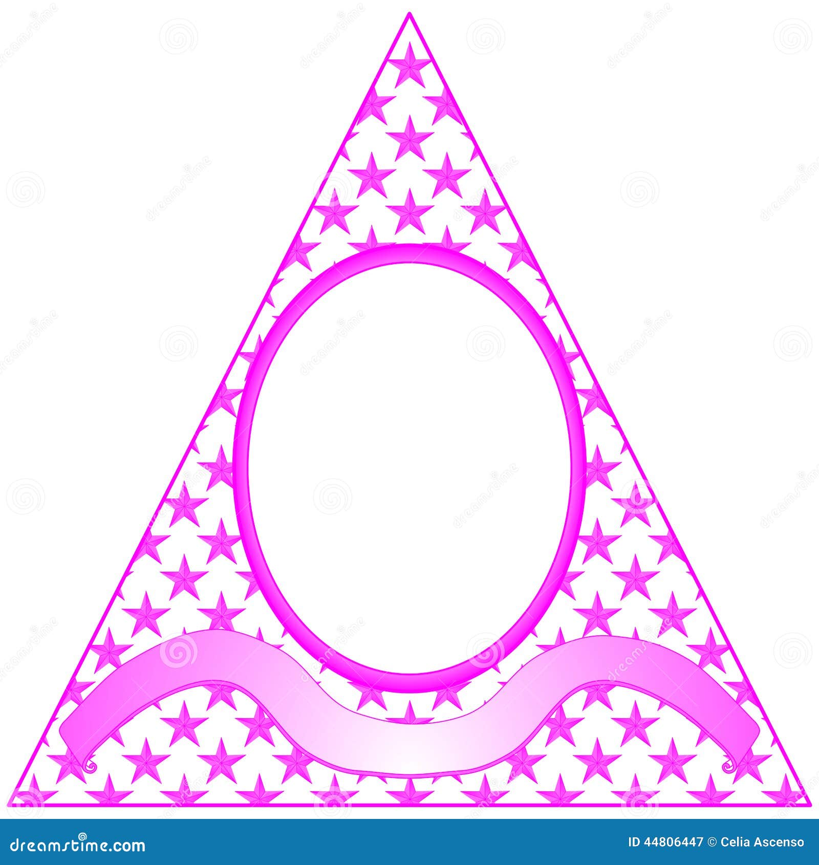 Triangle Frame Border With Ribbon Stock Image | CartoonDealer.com #44806447
