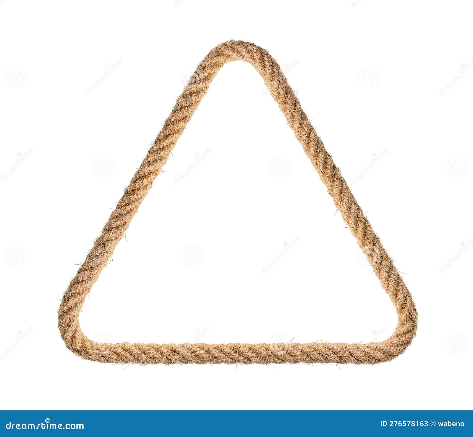 Triangle frame from rope stock image. Image of blank - 276578163