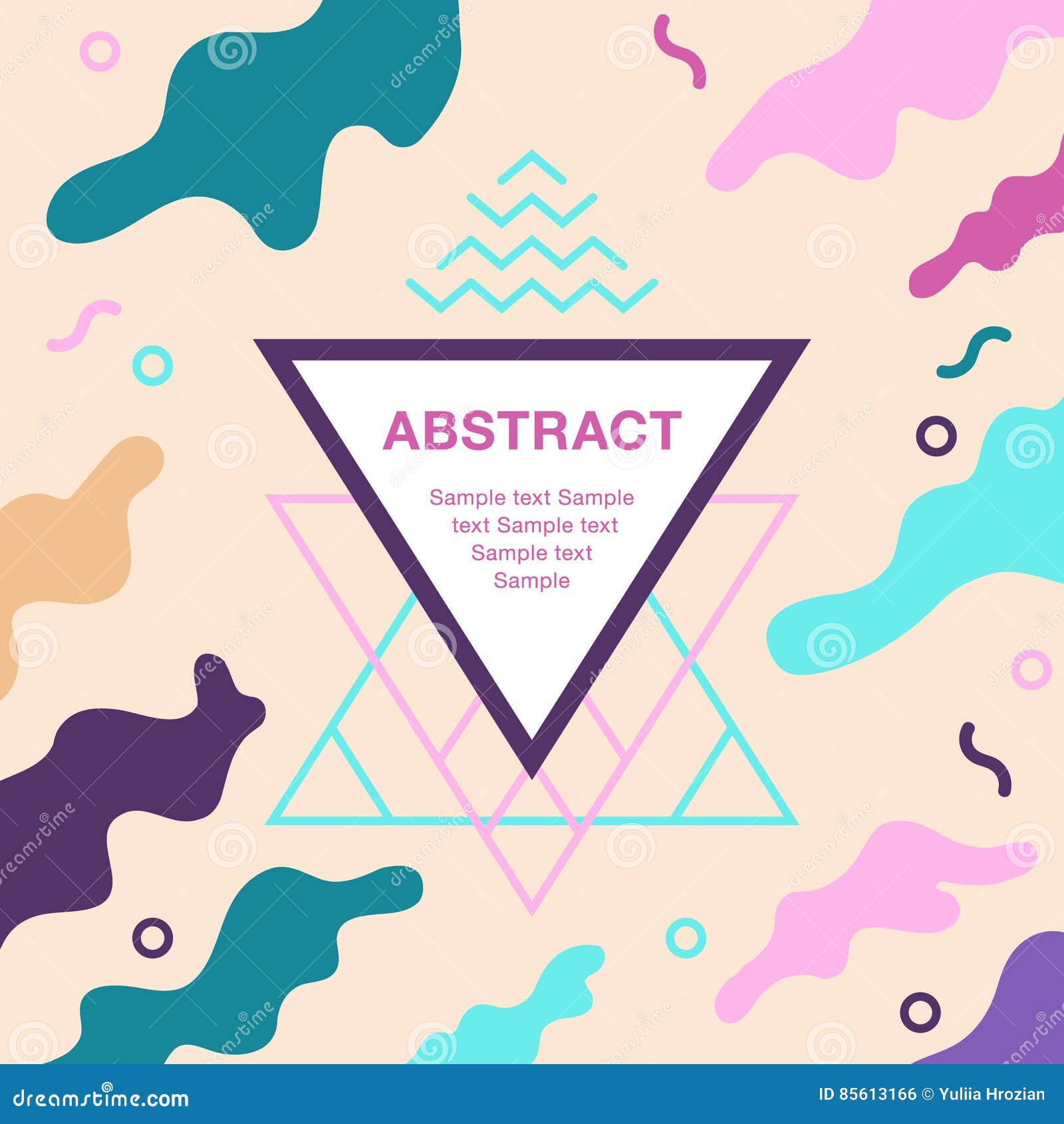 Triangle Frame for Your Design on Fluid Flat Abstraction Background ...