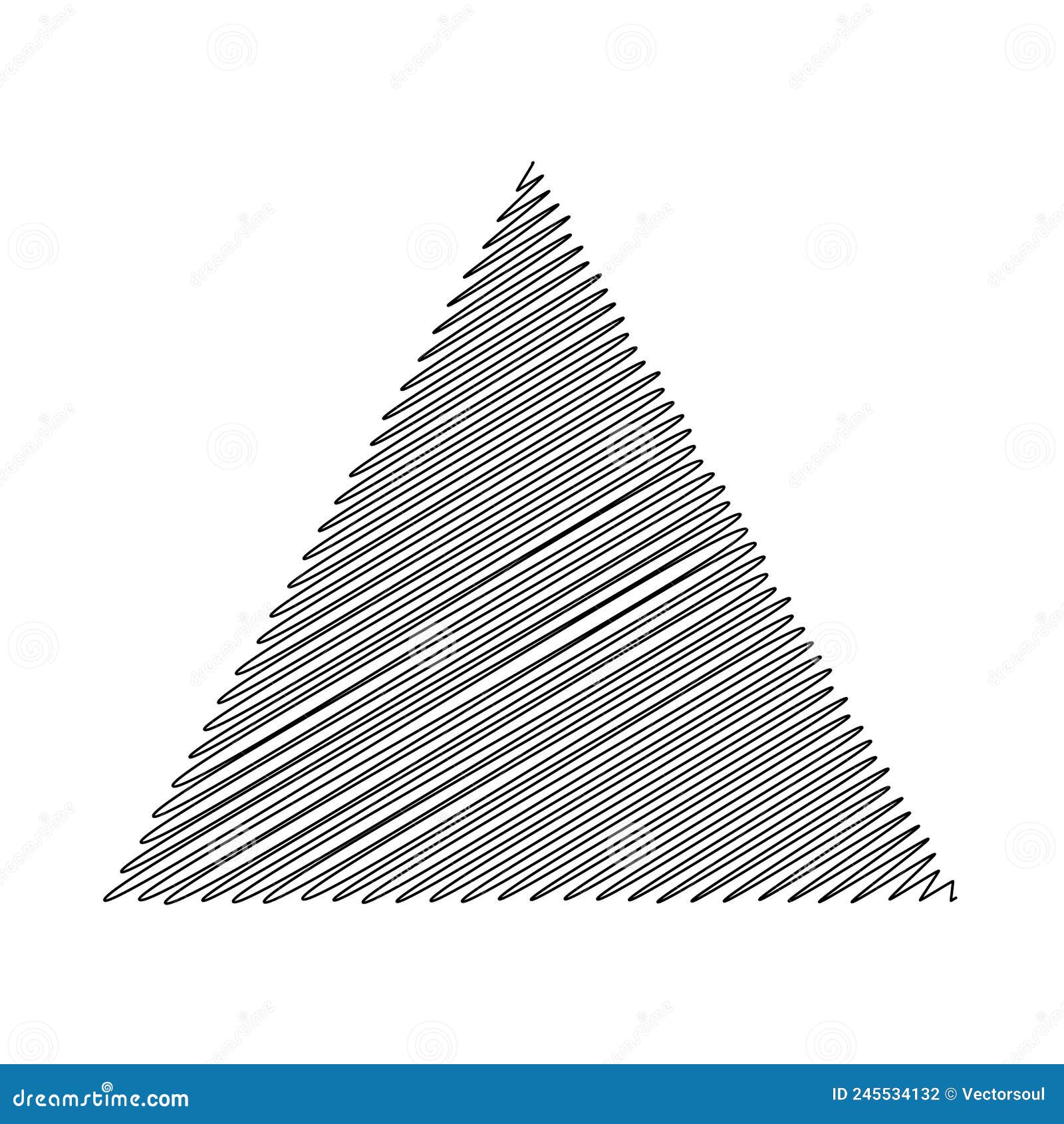 Triangle Freehand Drawing, Handdrawn Scribble, Doodle, Sketch Shape ...