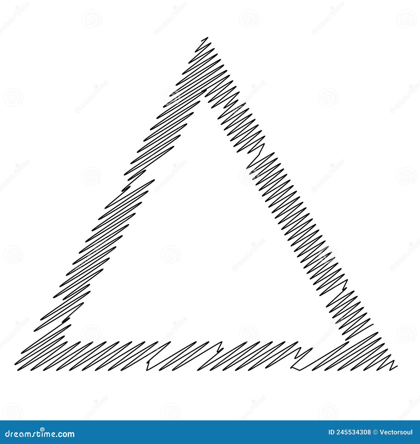 Triangle Freehand Drawing, Handdrawn Scribble, Doodle, Sketch Shape ...
