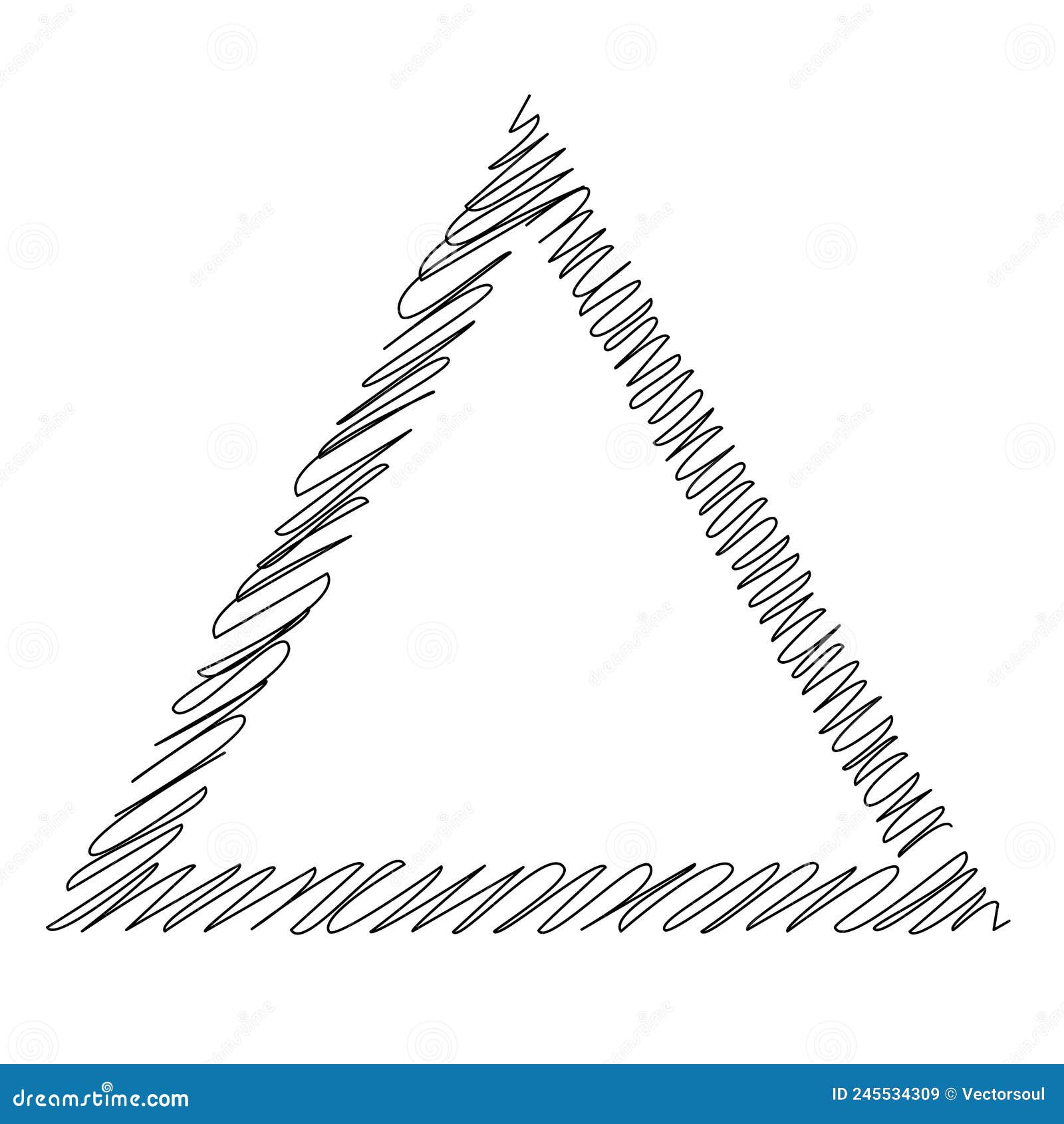 Triangle Freehand Drawing, Handdrawn Scribble, Doodle, Sketch Shape ...