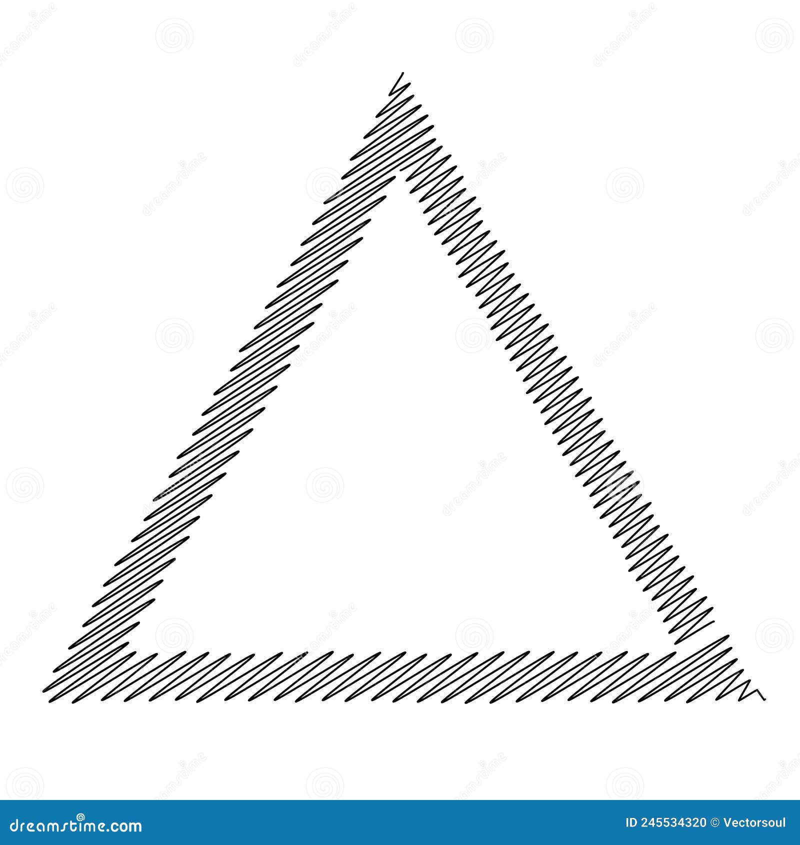Triangle Freehand Drawing, Handdrawn Scribble, Doodle, Sketch Shape ...