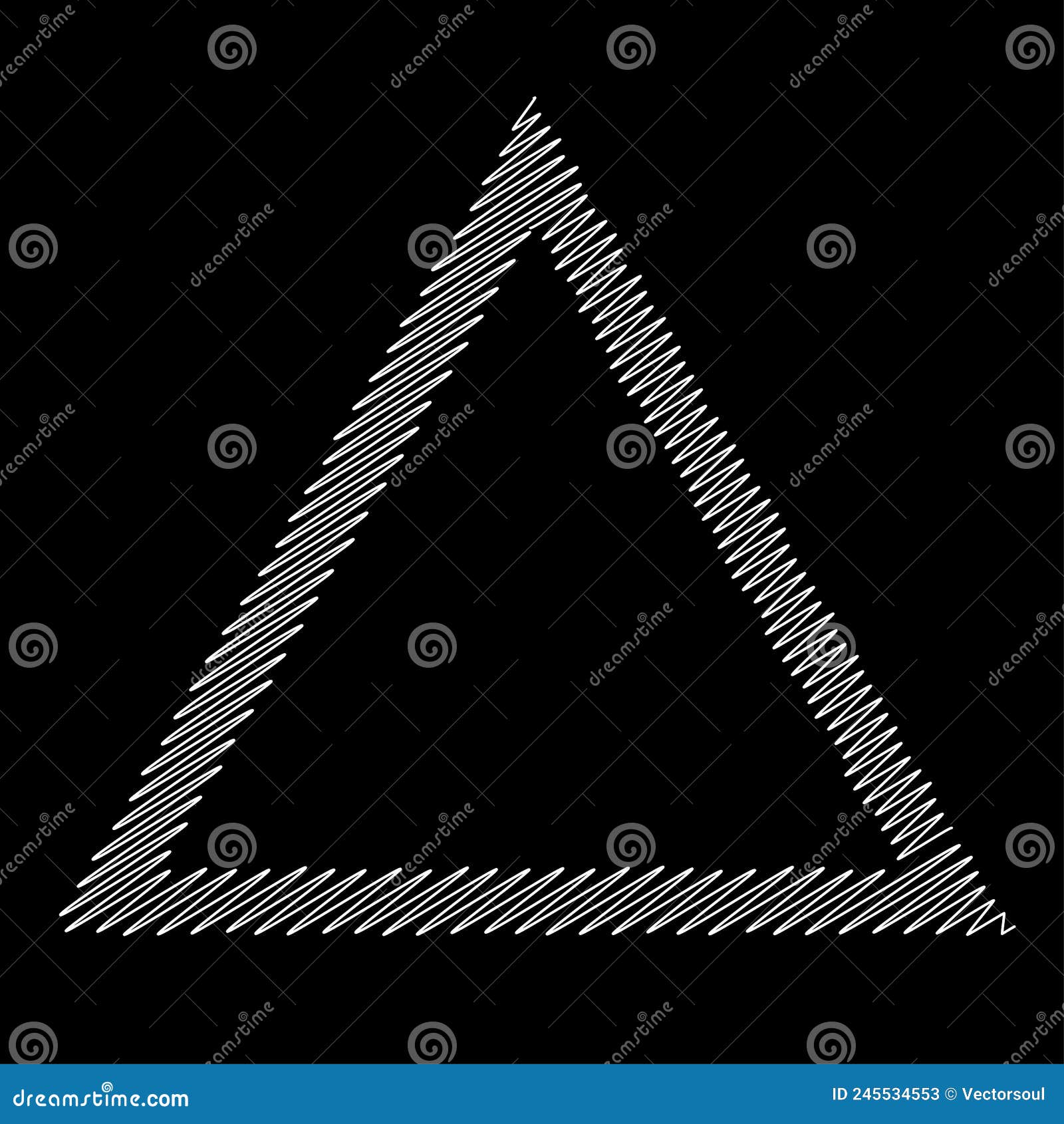Triangle Freehand Drawing, Handdrawn Scribble, Doodle, Sketch Shape ...