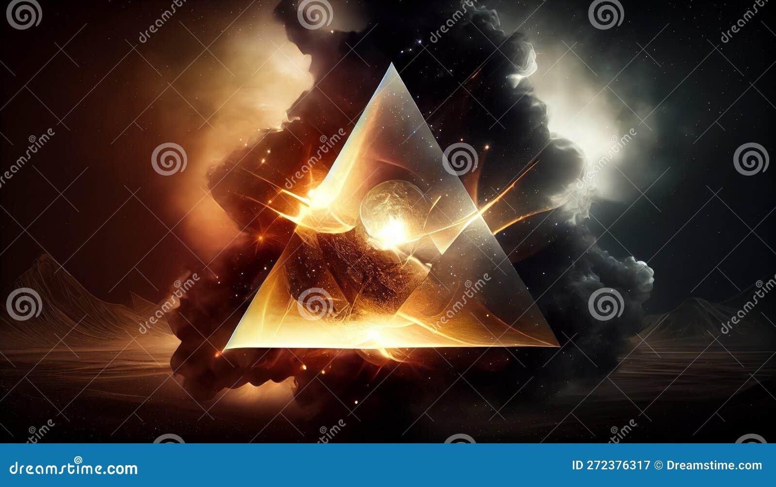 Triangle In Front Of Neutron Star Universe Generative Ai Art Created By ...