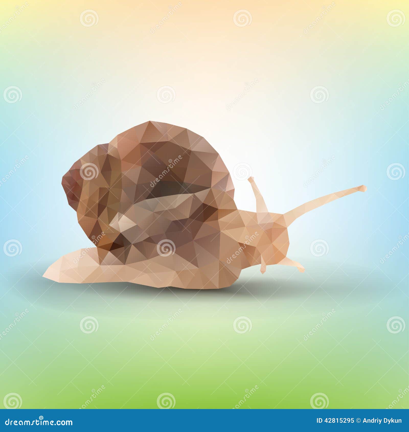 Triangle garden snail stock vector. Illustration of white - 42815295