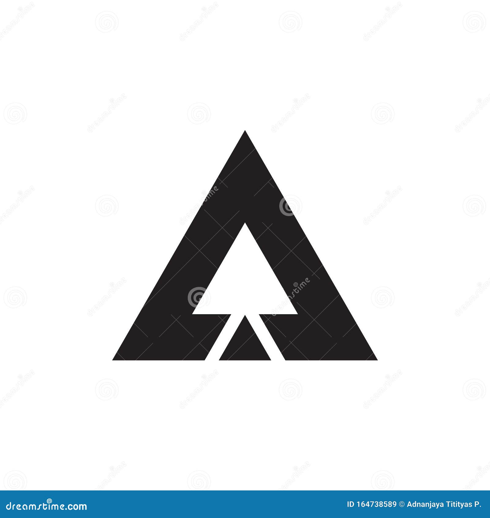 Triangle Geometric Arrow Simple Design Vector Stock Vector ...