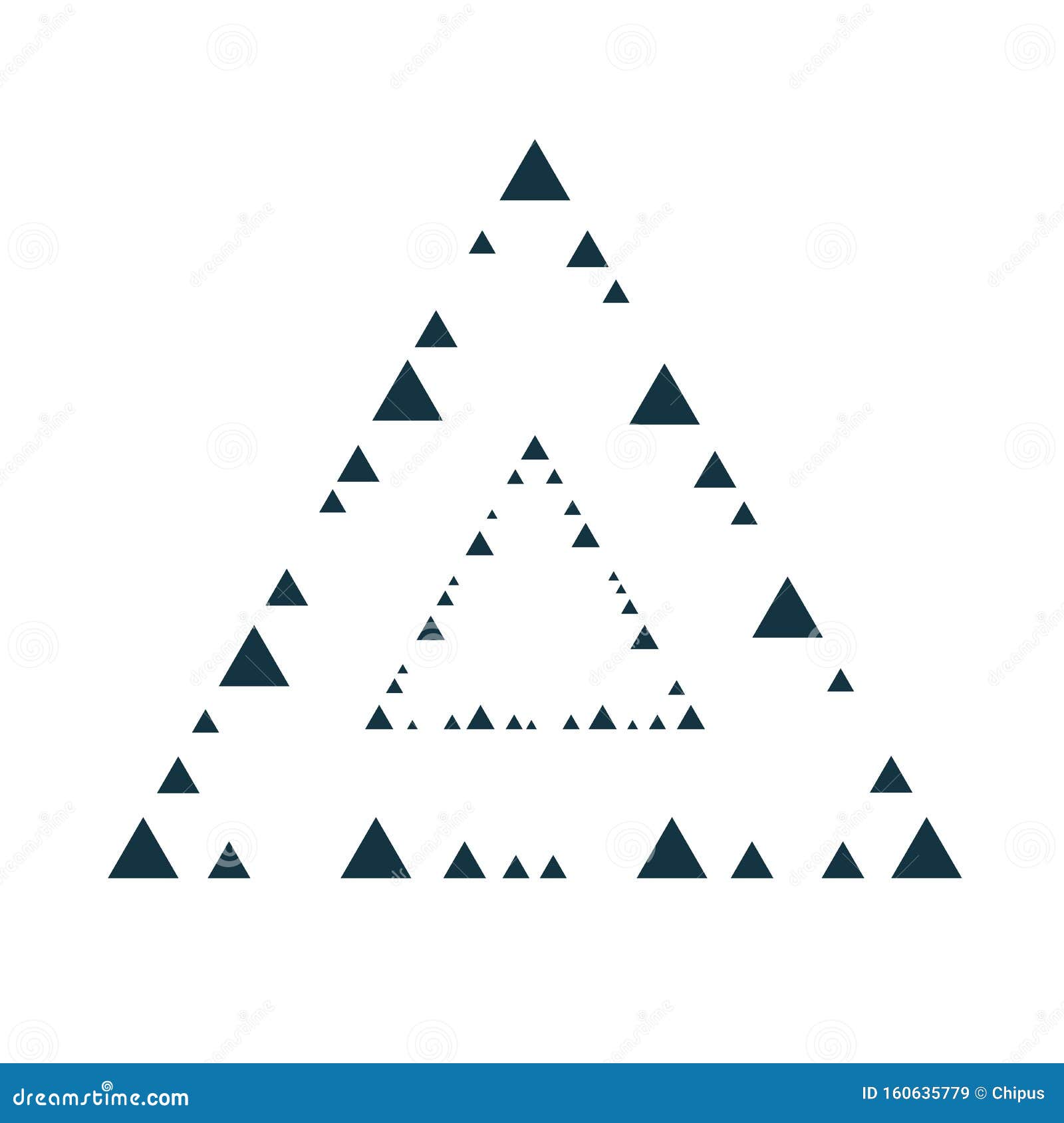 Triangle Geometric Frames or Borders that Formed by Circle Stock Vector ...