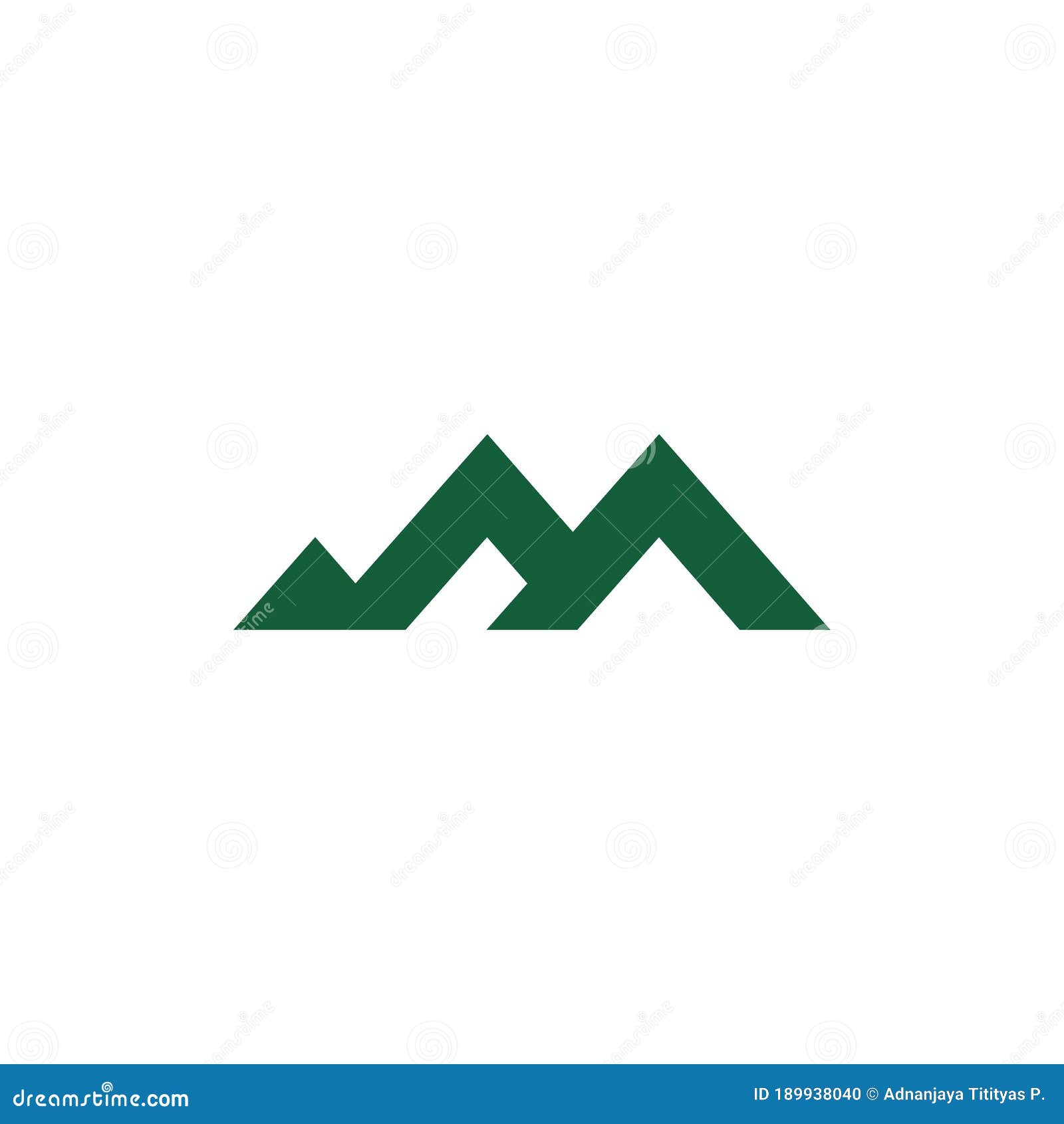 Triangle Geometric Line Mountain Range Symbol Vector Stock Vector ...