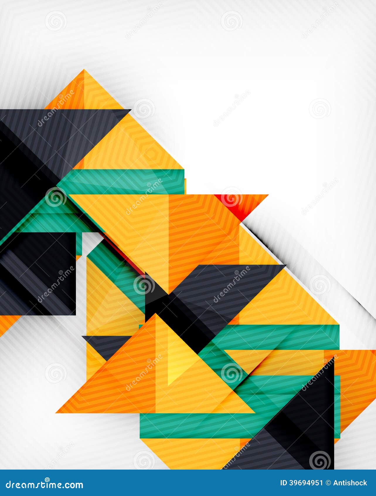 Triangle Geometric Shape Abstract Background Stock Vector ...