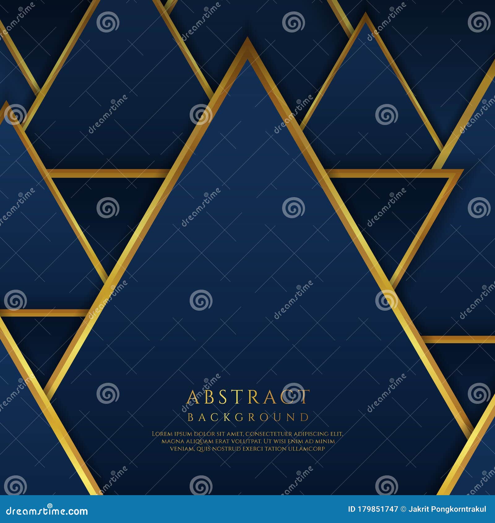 Triangle Geometric Shape Luxury Gold Metallic Design with Space Stock ...