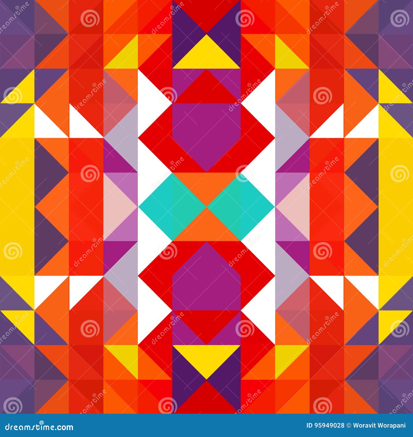 Triangle Geometric Shapes Pattern. Stock Vector - Illustration of ...