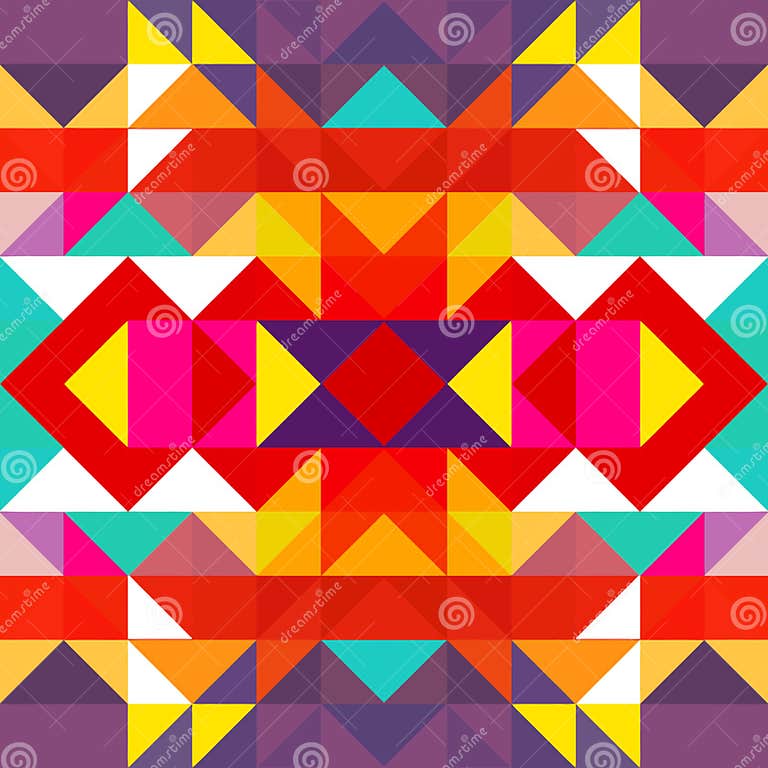 Triangle Geometric Shapes Pattern. Stock Vector - Illustration of ...
