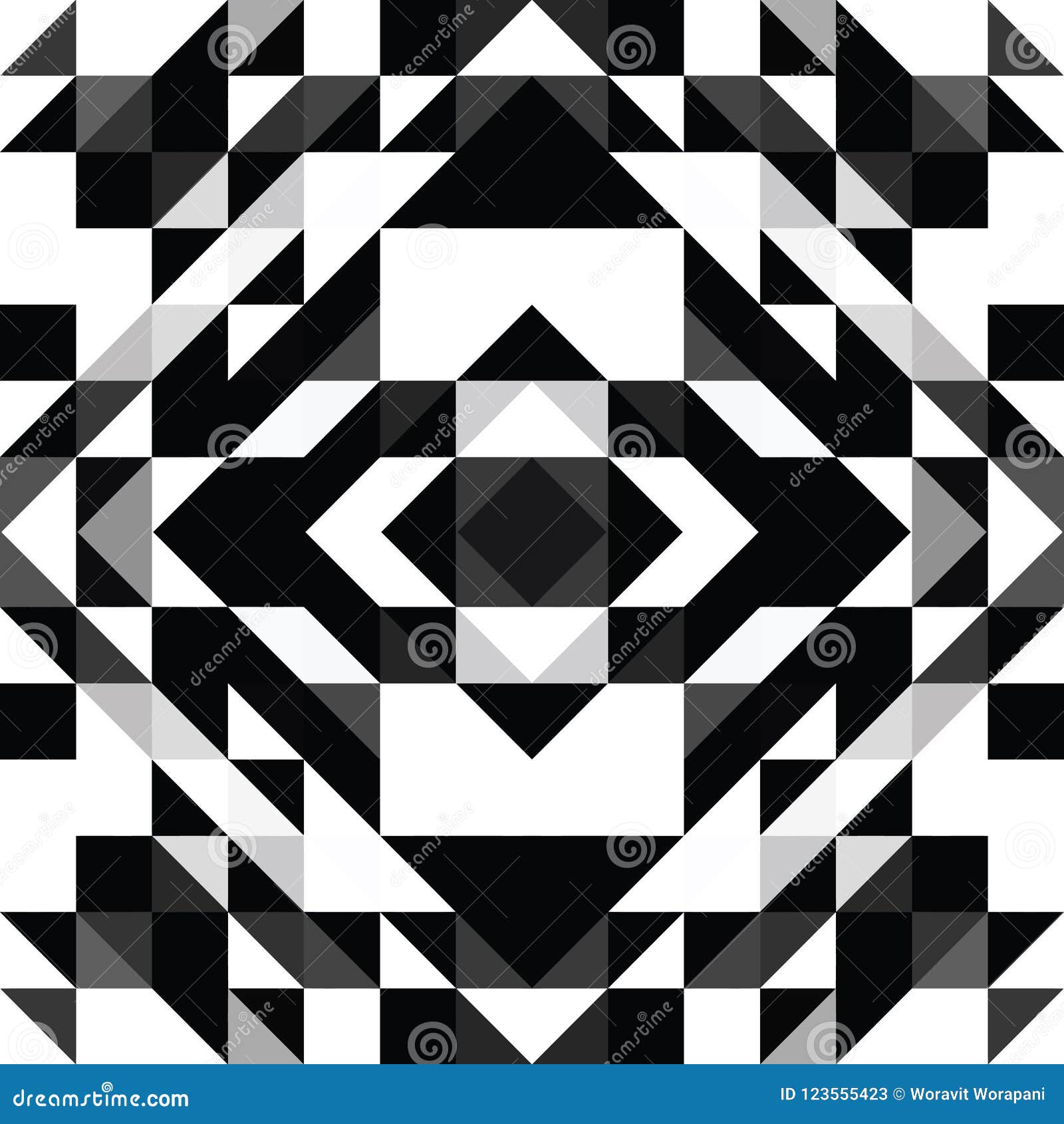 Triangle Geometric Shapes Pattern. Stock Vector - Illustration of ...