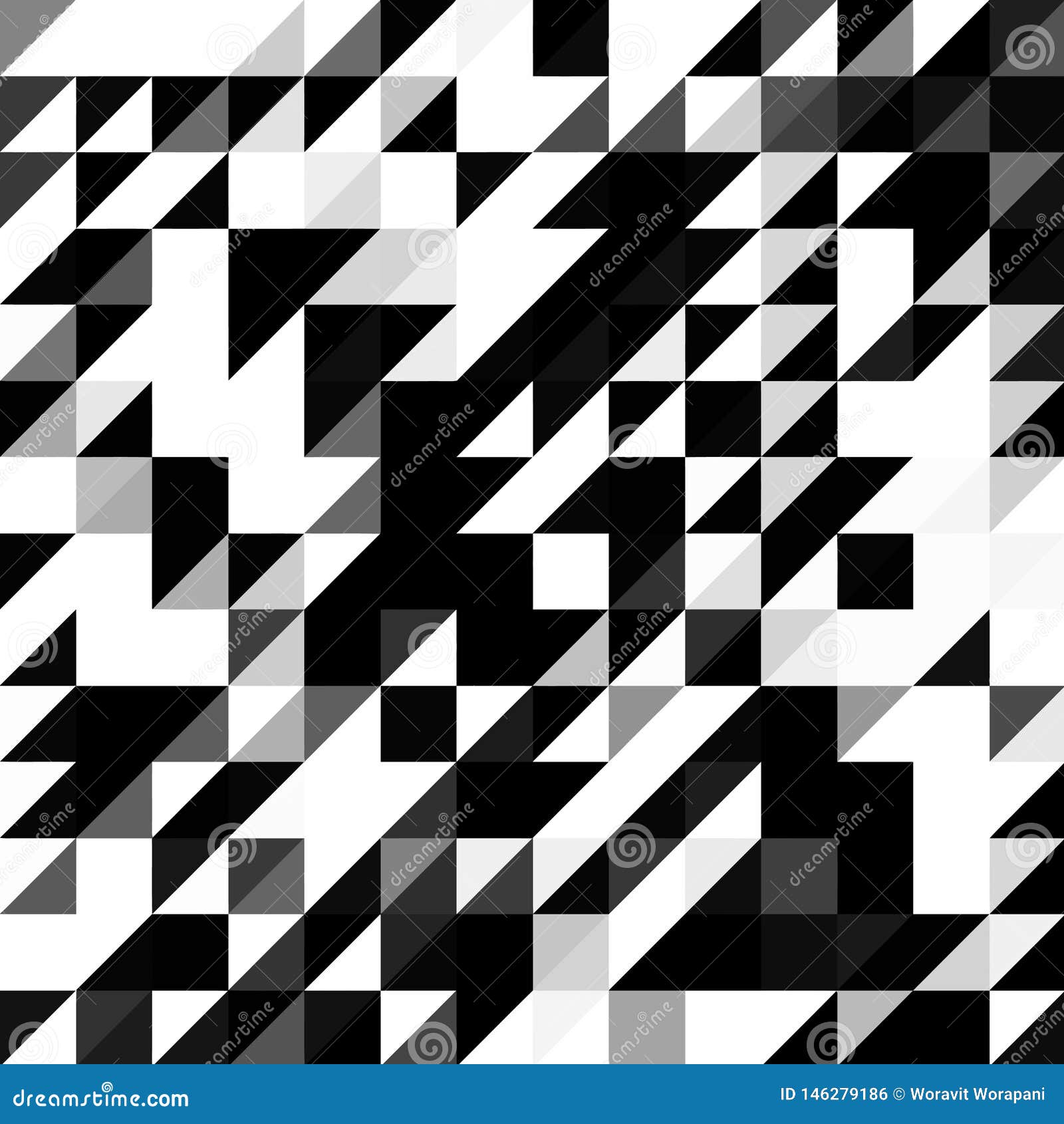 Triangle Geometric Shapes Pattern Stock Vector - Illustration of mosaic ...