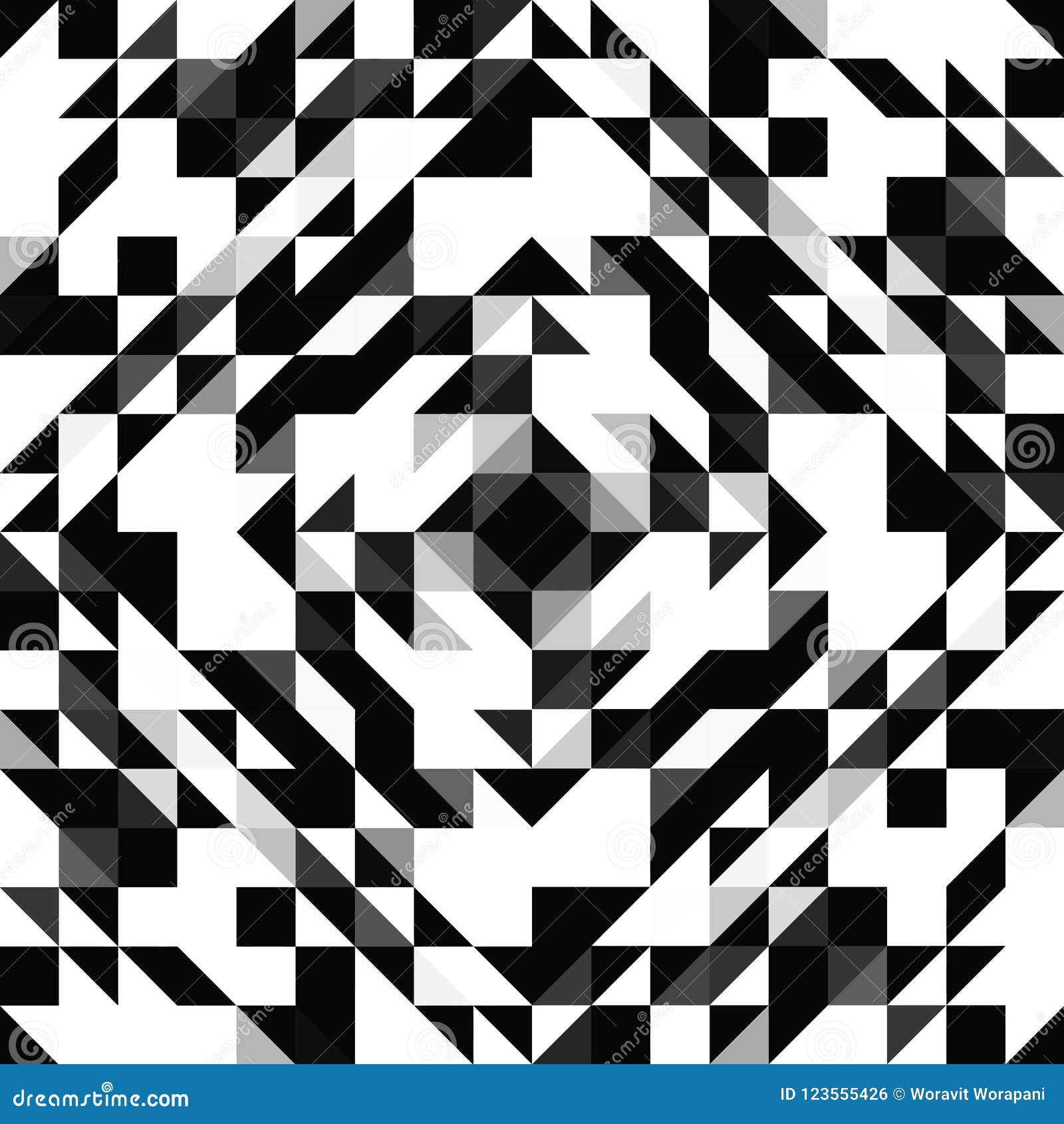 Triangle Geometric Shapes Pattern. Stock Vector - Illustration of cloth ...