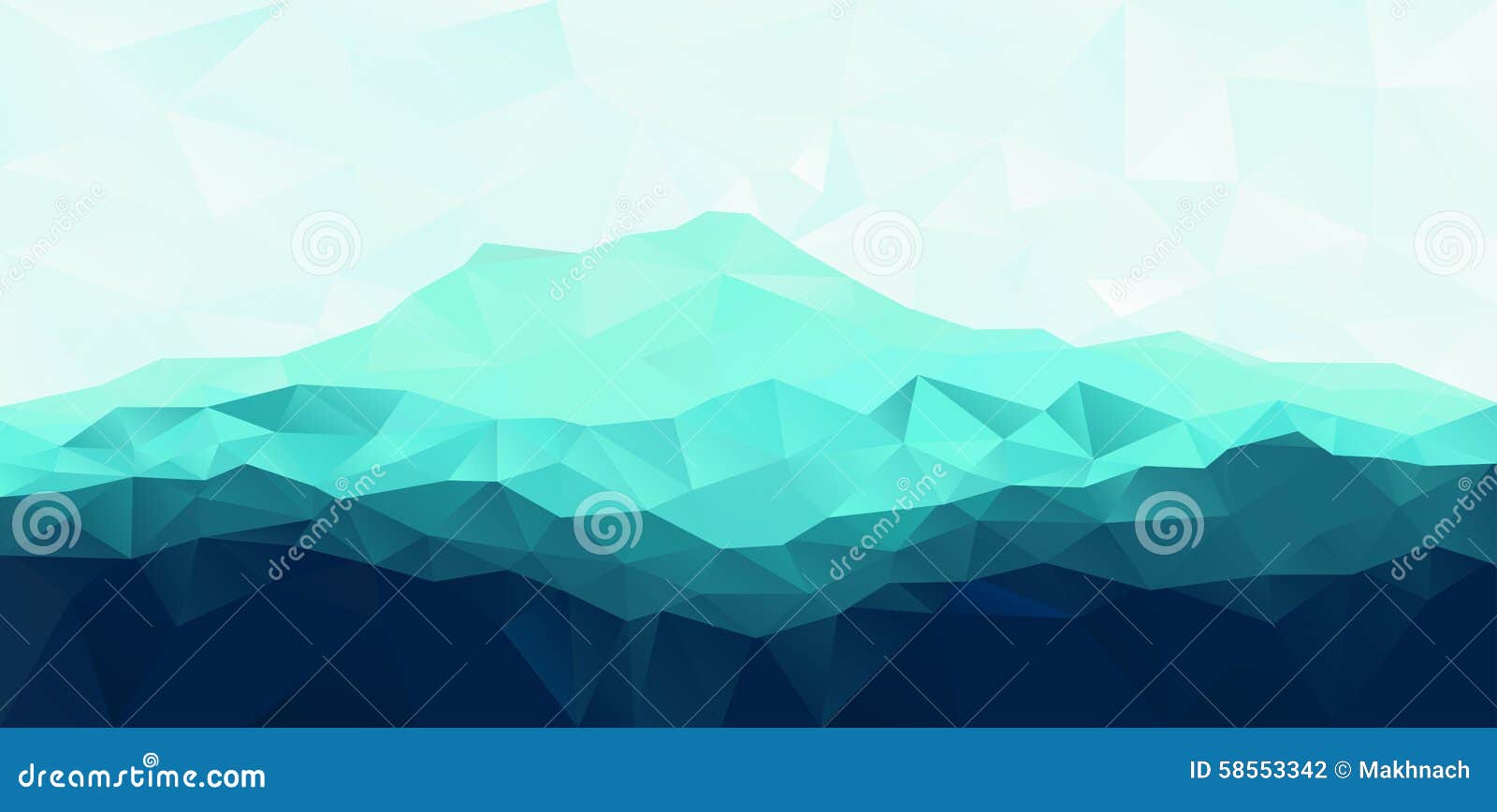 Triangle Geometrical Background with Blue Mountain Stock Vector ...