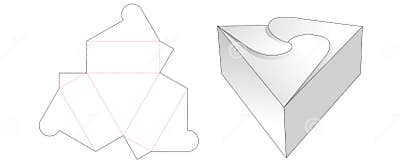 Triangle Gift Box Cut Template Design Stock Vector - Illustration of ...