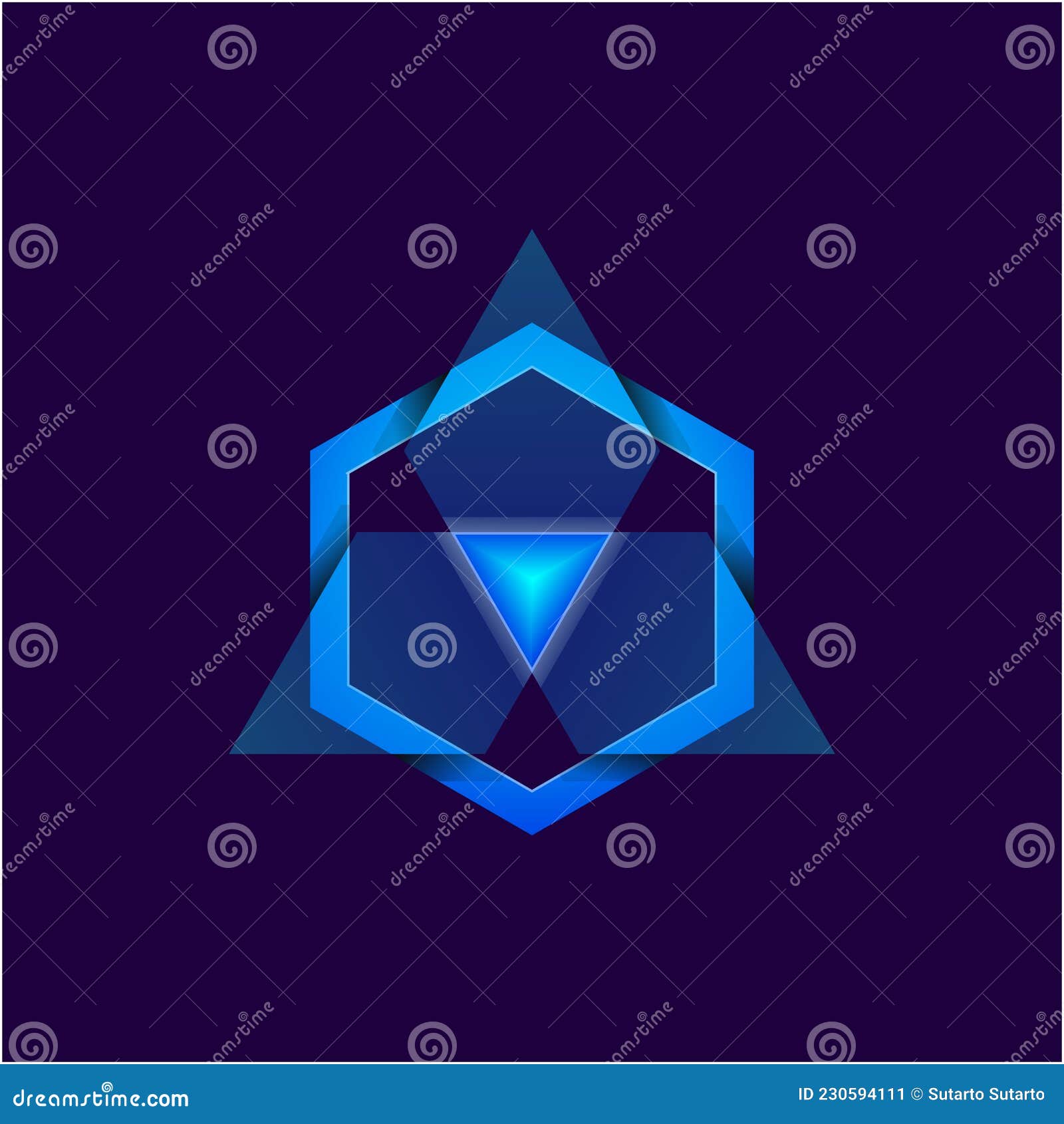 Triangle Gradient Color Logo Design Stock Vector - Illustration of ...