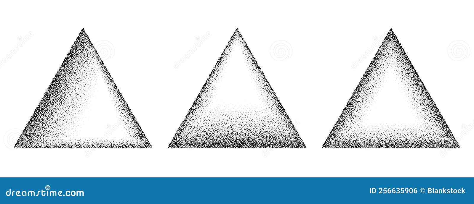 Triangle Grain Pattern Background. Black Noise Stipple Dots Frames ...