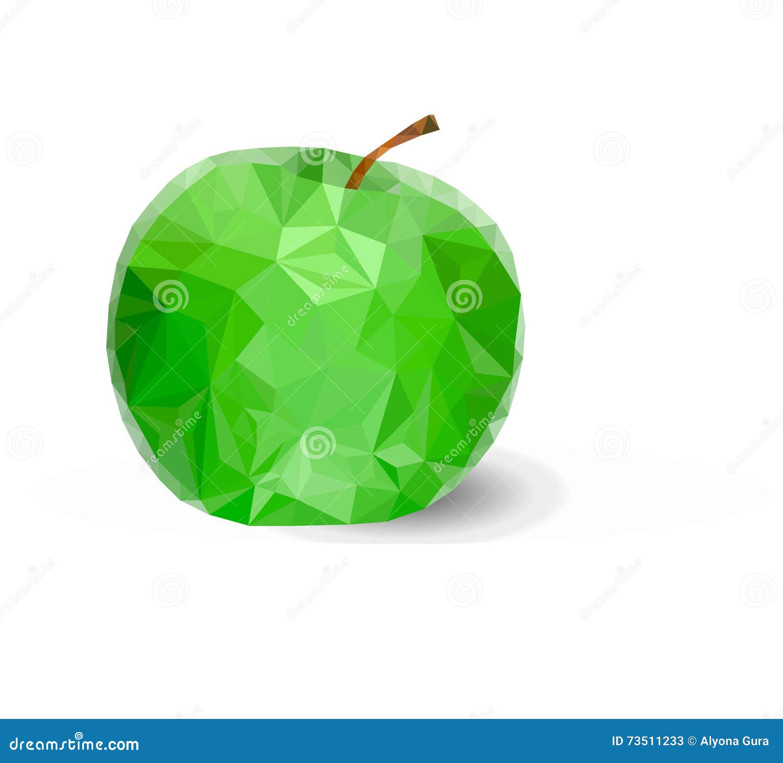 Triangle Green Apple Vector Stock Vector - Illustration of food ...