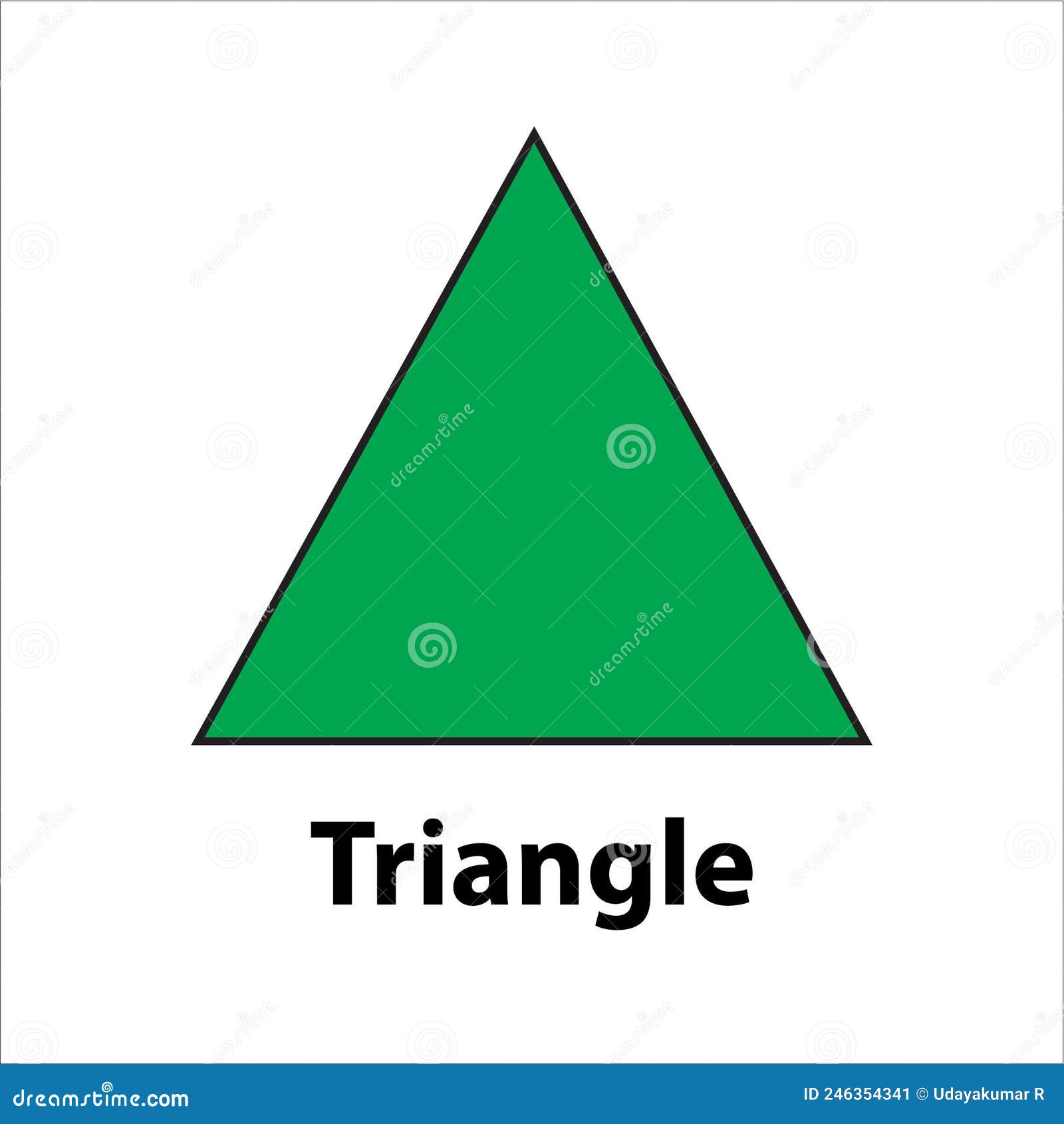 Triangle Green Color Vector Image Stock Vector - Illustration of color ...