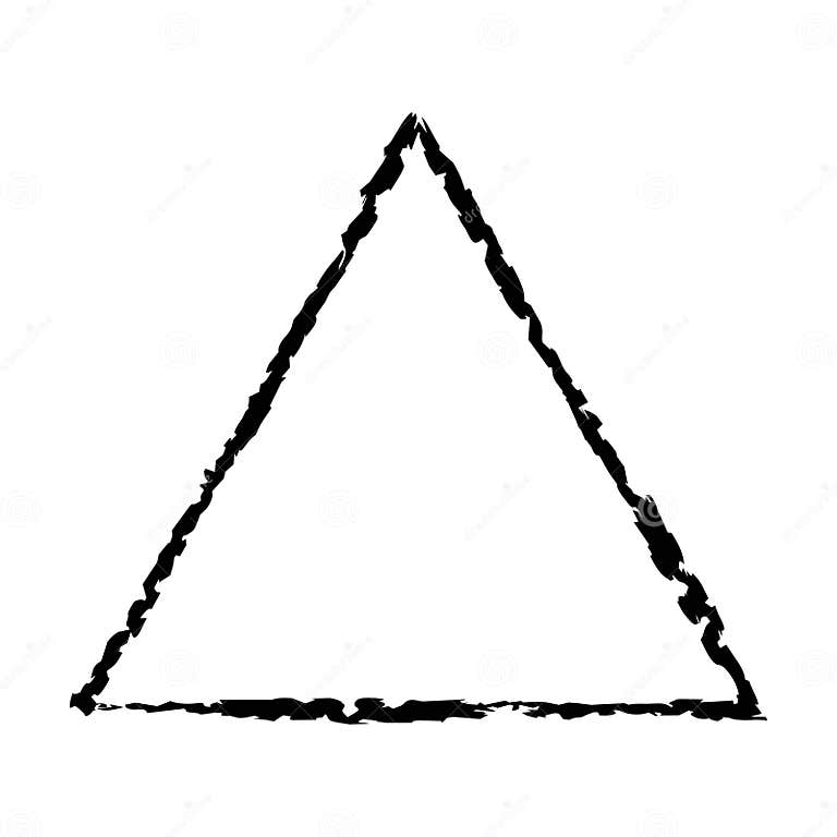 Triangle Grunge Texture Element Frame Border Shape Icon for Decorative ...