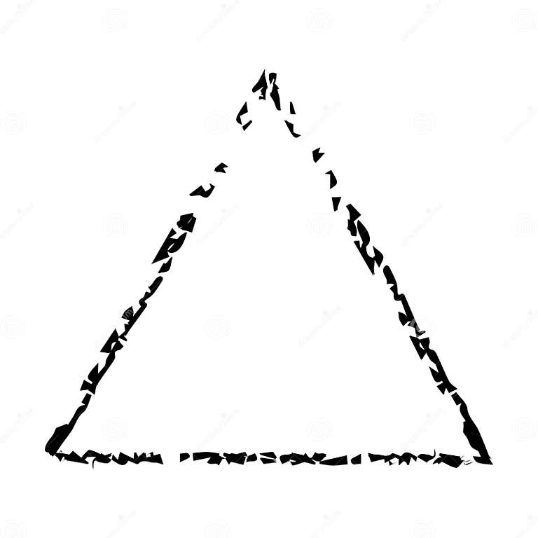 Triangle Grunge Texture Element Frame Border Shape Icon for Decorative ...