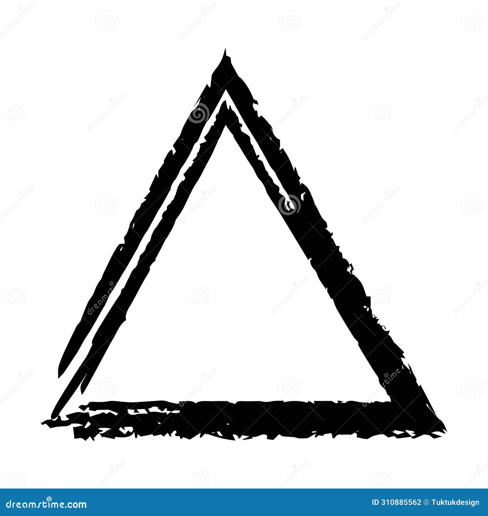 Triangle Grunge Texture Element Frame Border Shape Icon for Decorative ...