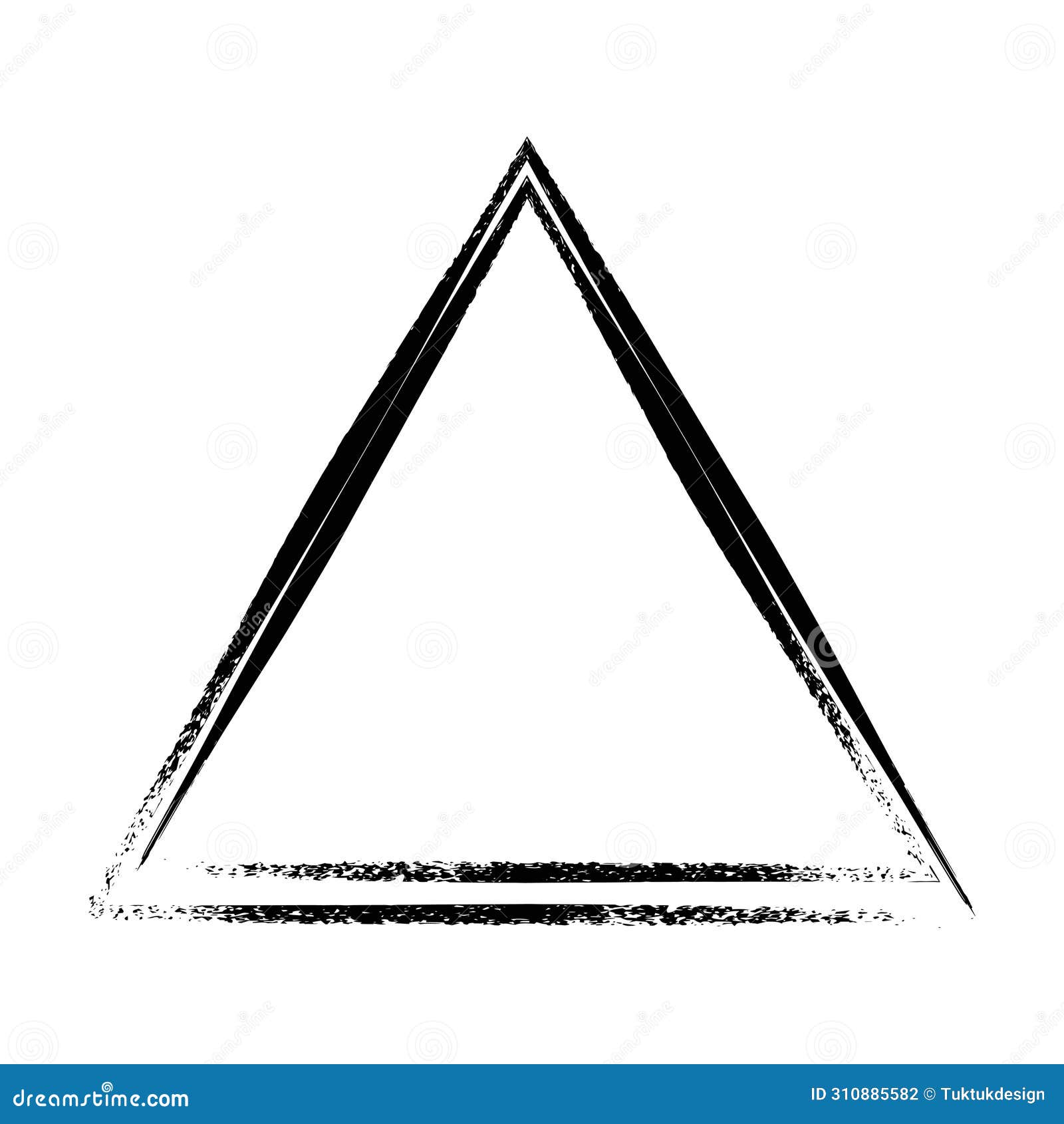 Triangle Grunge Texture Element Frame Border Shape Icon for Decorative ...