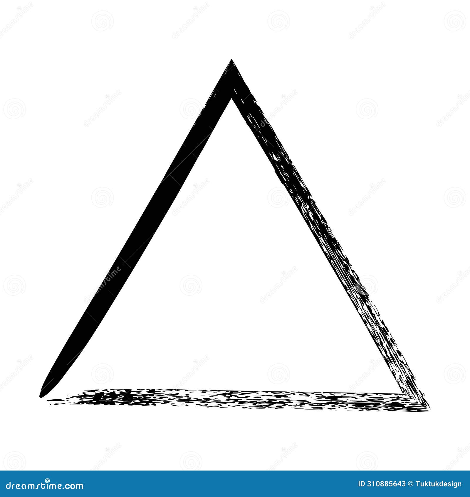 Triangle Grunge Texture Element Frame Border Shape Icon for Decorative ...