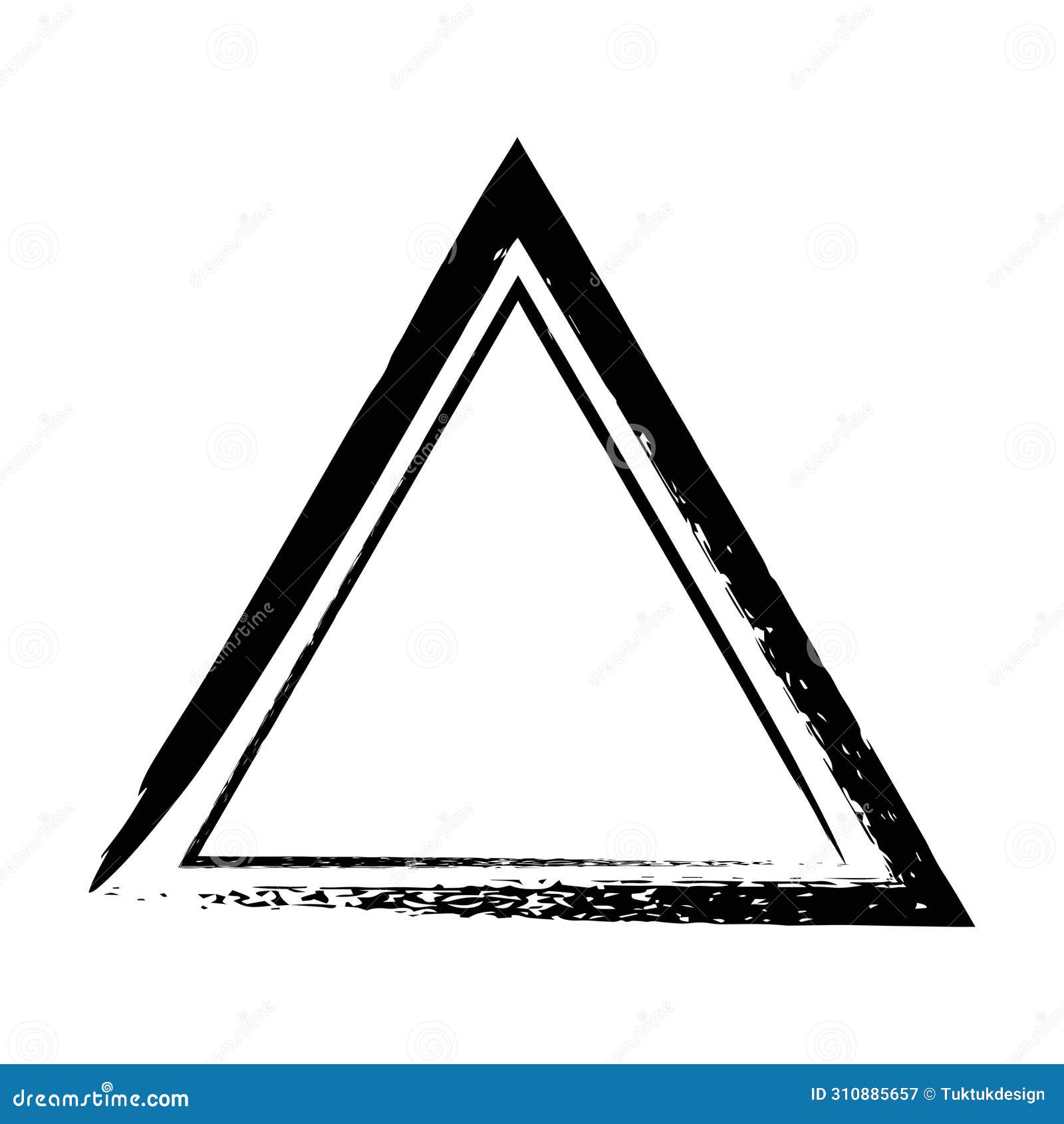 Triangle Grunge Texture Element Frame Border Shape Icon for Decorative ...