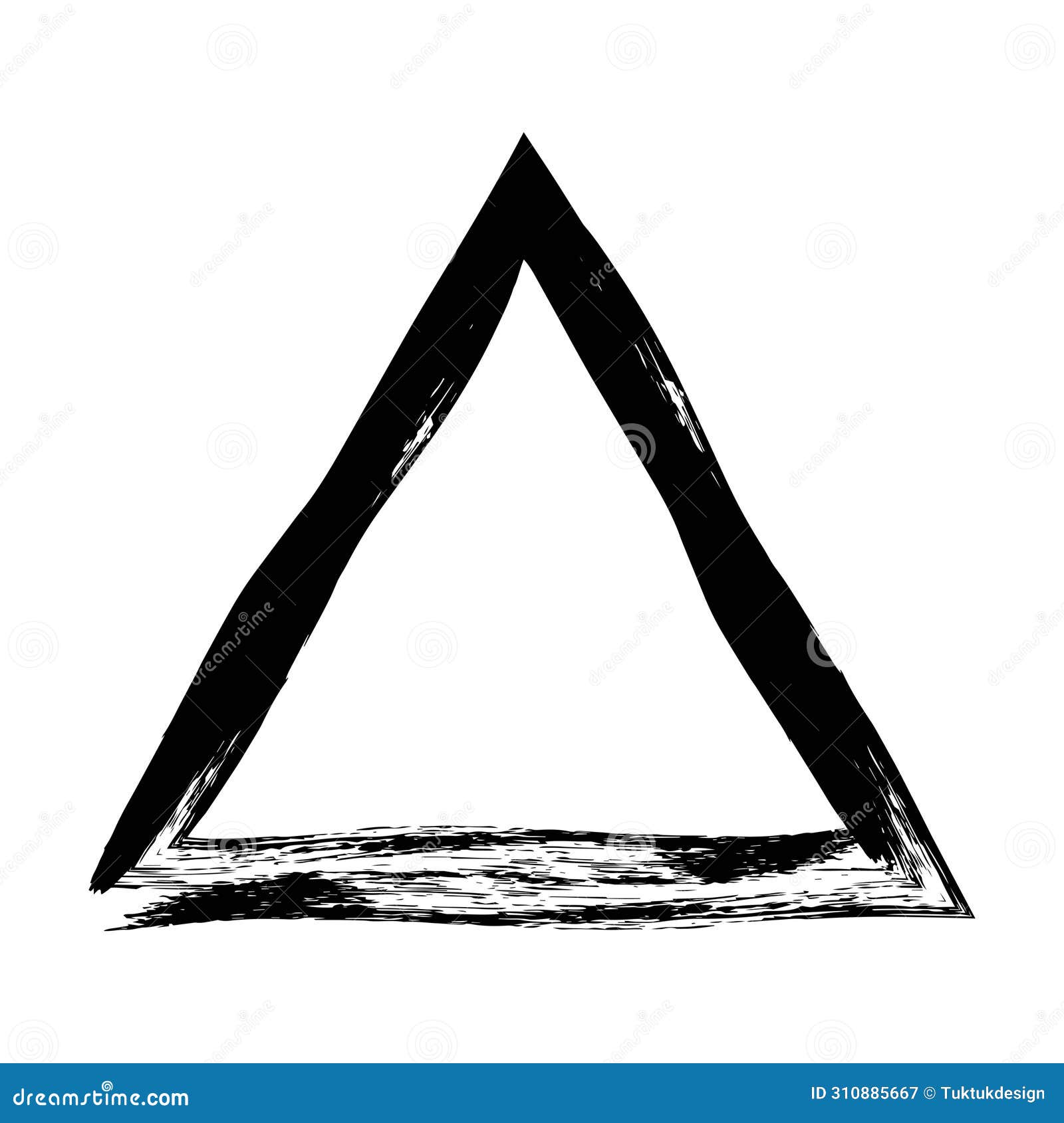 Triangle Grunge Texture Element Frame Border Shape Icon for Decorative ...
