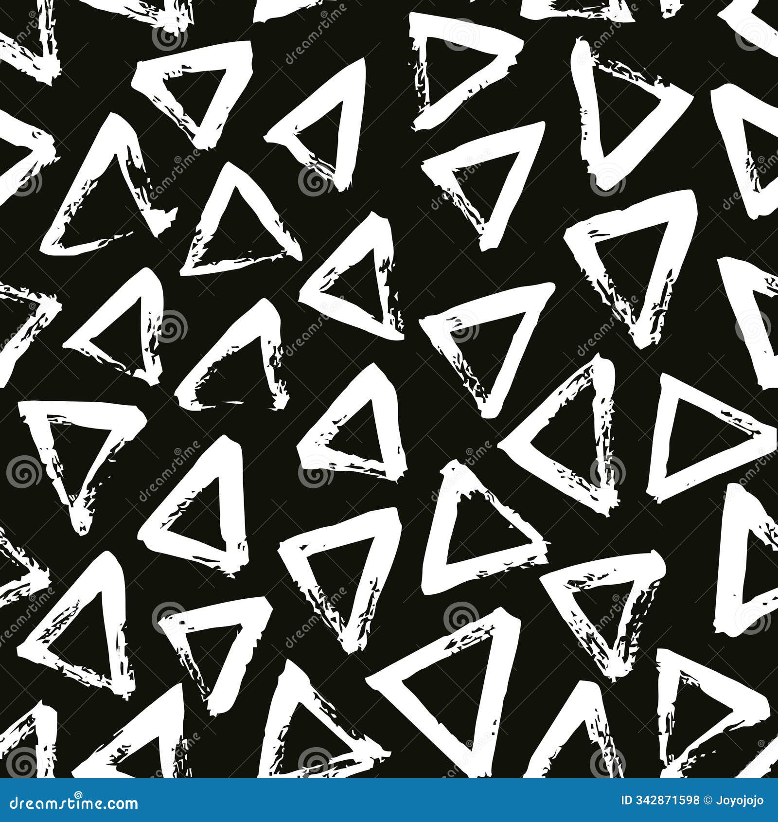 Triangle Hand Bush Painting Seamless Pattern Background Vector Stock ...