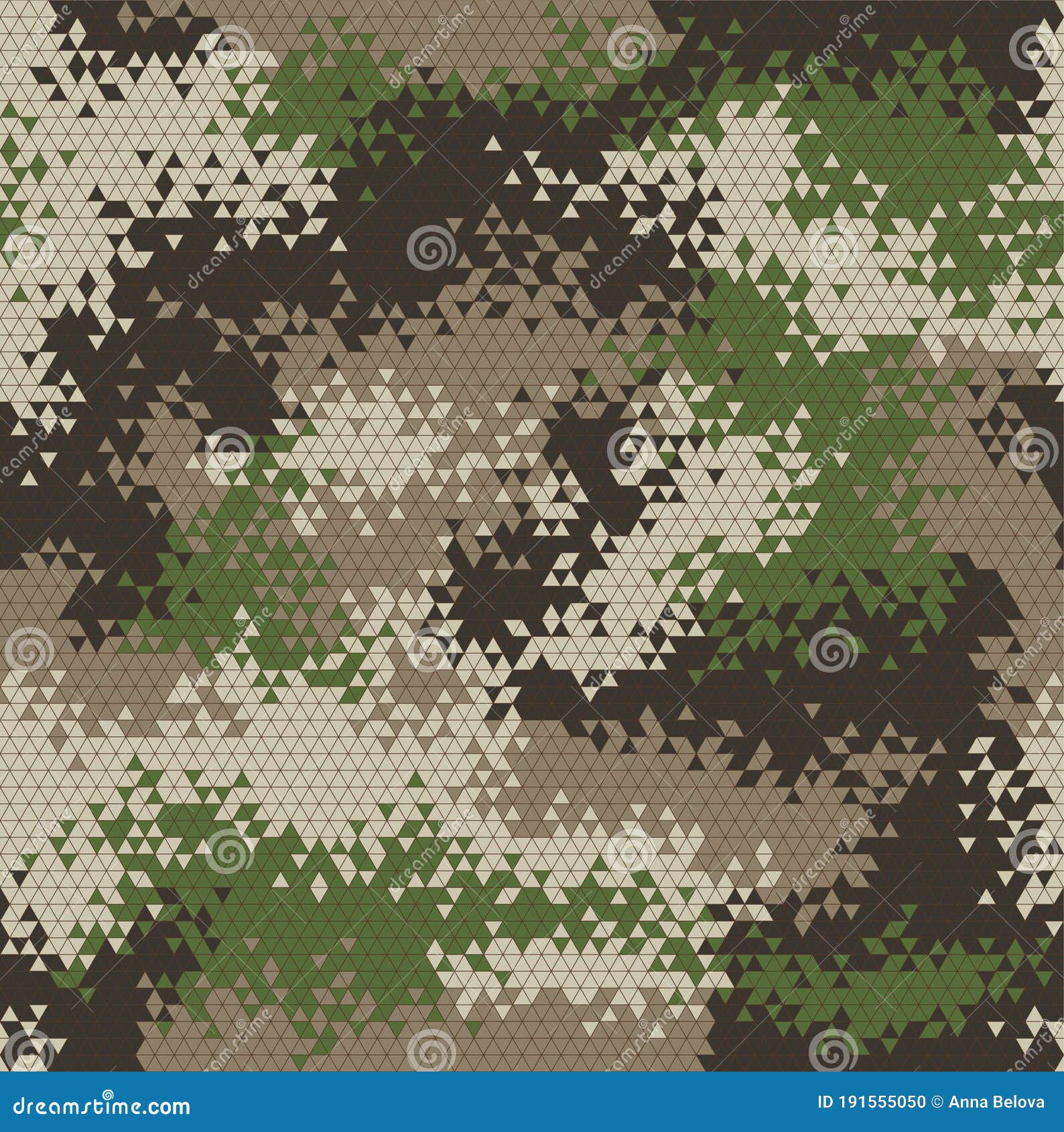 Triangle Herbaceous Camouflage Seamless Pattern Stock Vector ...
