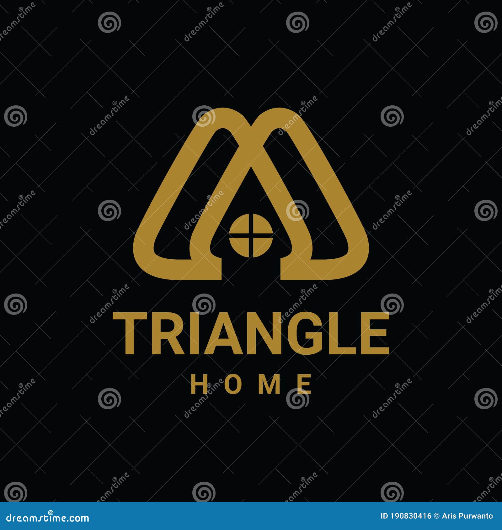 TRIANGLE HOME stock vector. Illustration of flat, brand - 190830416