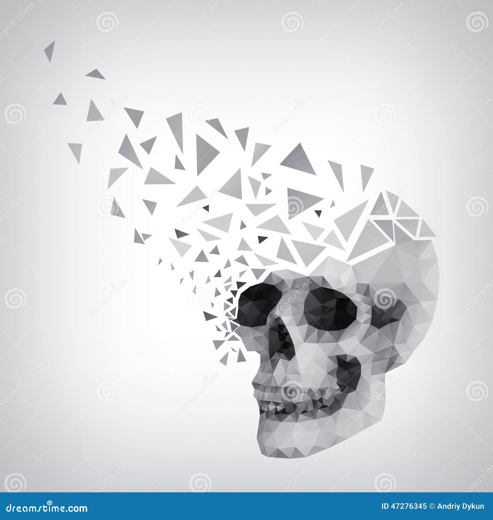 Triangle human skull stock vector. Illustration of nose - 47276345