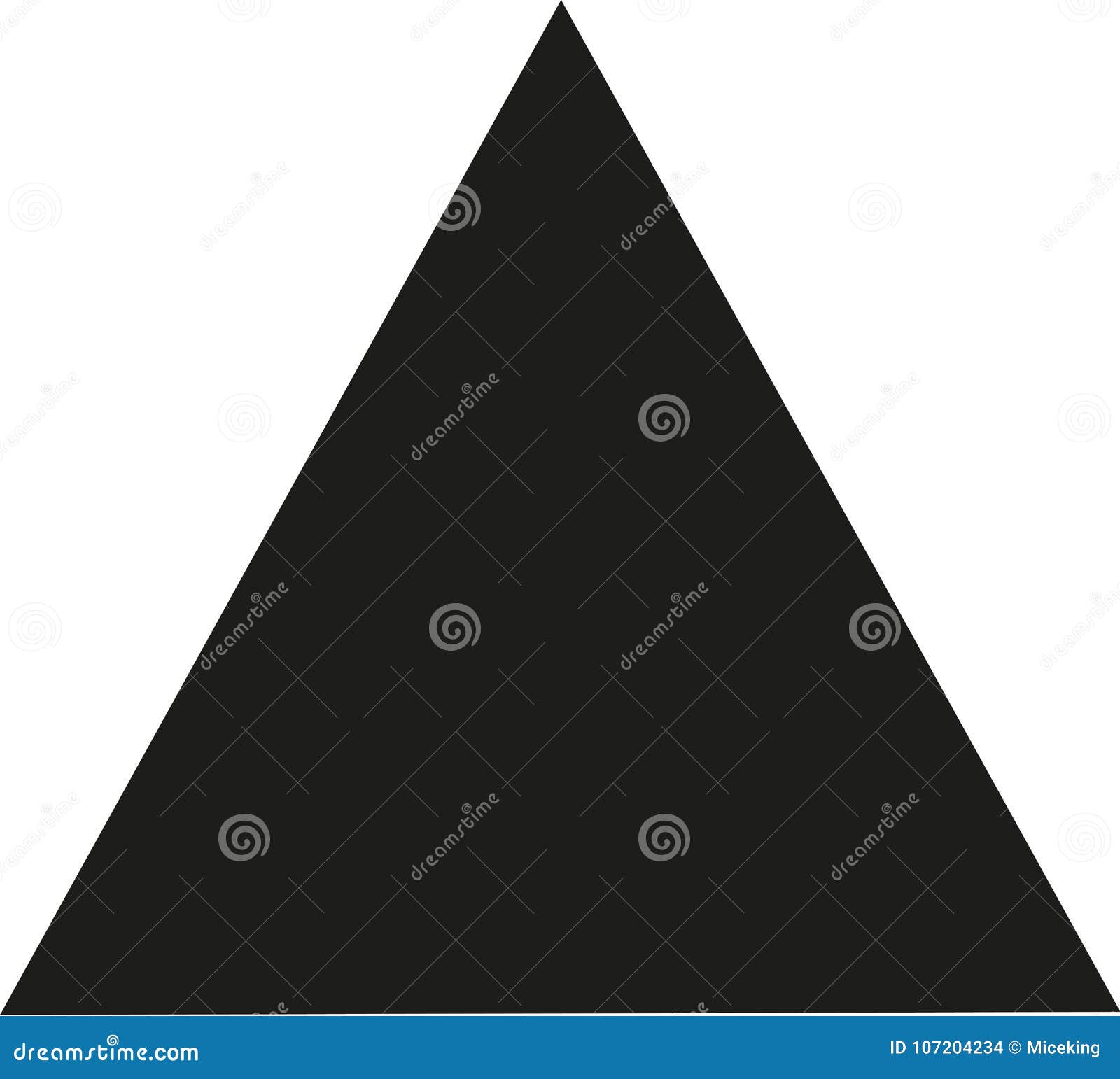 Triangle icon black stock vector. Illustration of icon - 107204234